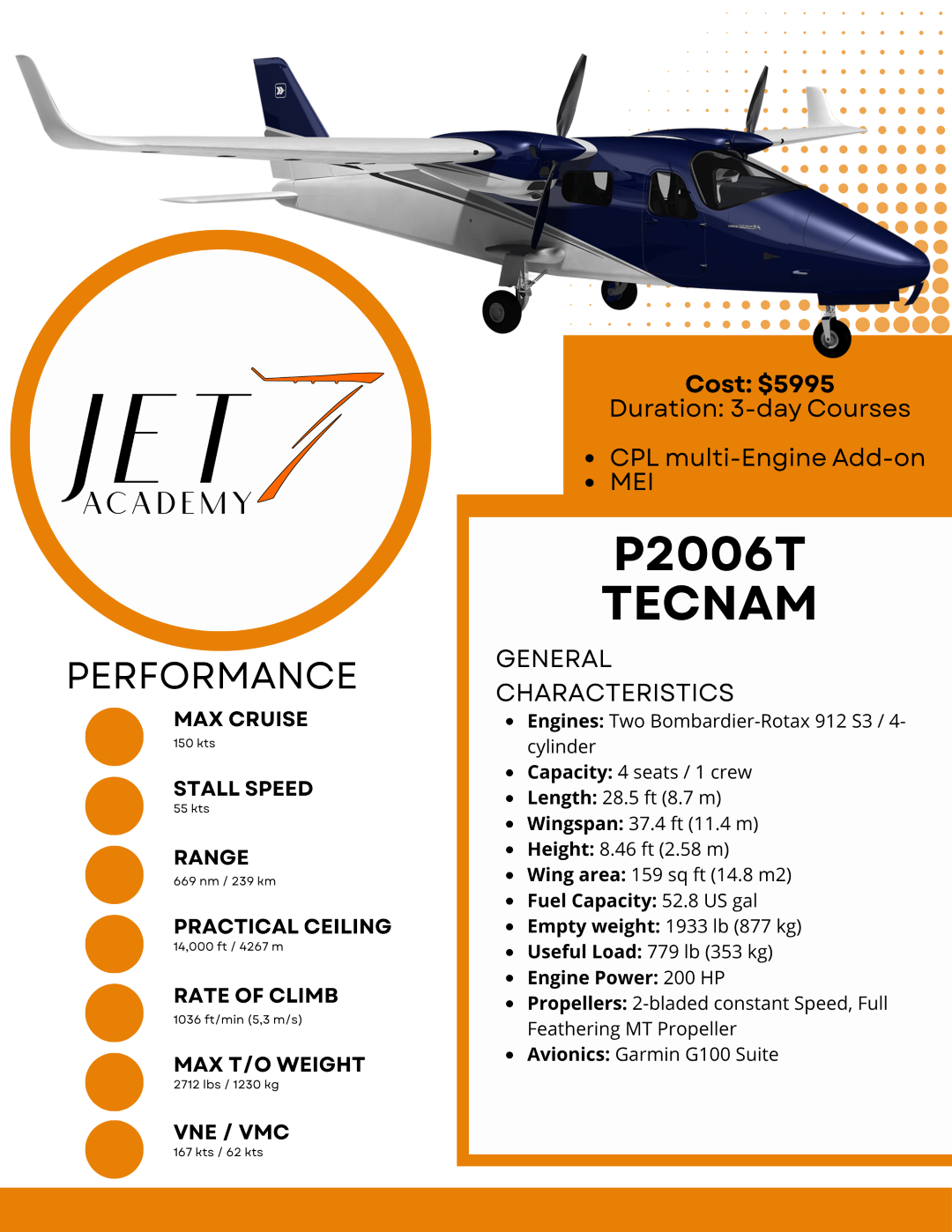 Tecnam P2006T Multi-Engine - Jet7 Academy